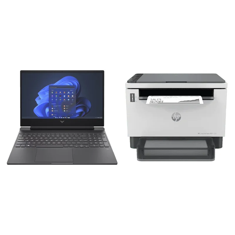 HP 15-FA1124TX Gaming Laptop Bundle with LaserJet Tank MFP 1005 - Core ...